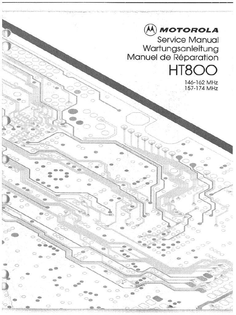 Manual de Servicio Motorola HT 800 VHF | PDF