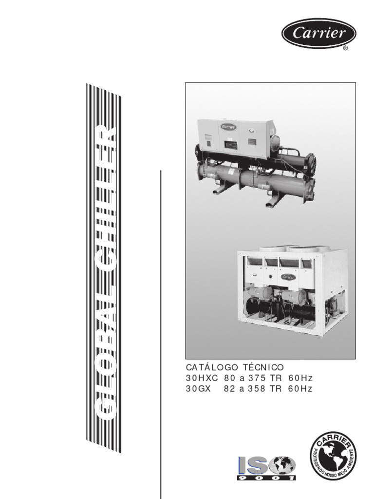 Chillers Carrier 30HX/GX: Catálogo Técnico | PDF | Refrigeração | Rede ...