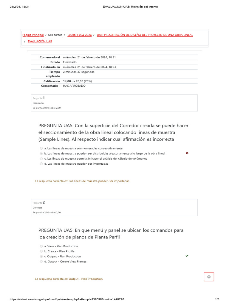 EVALUACIÓN UA5 - Revisión Del Intento | PDF
