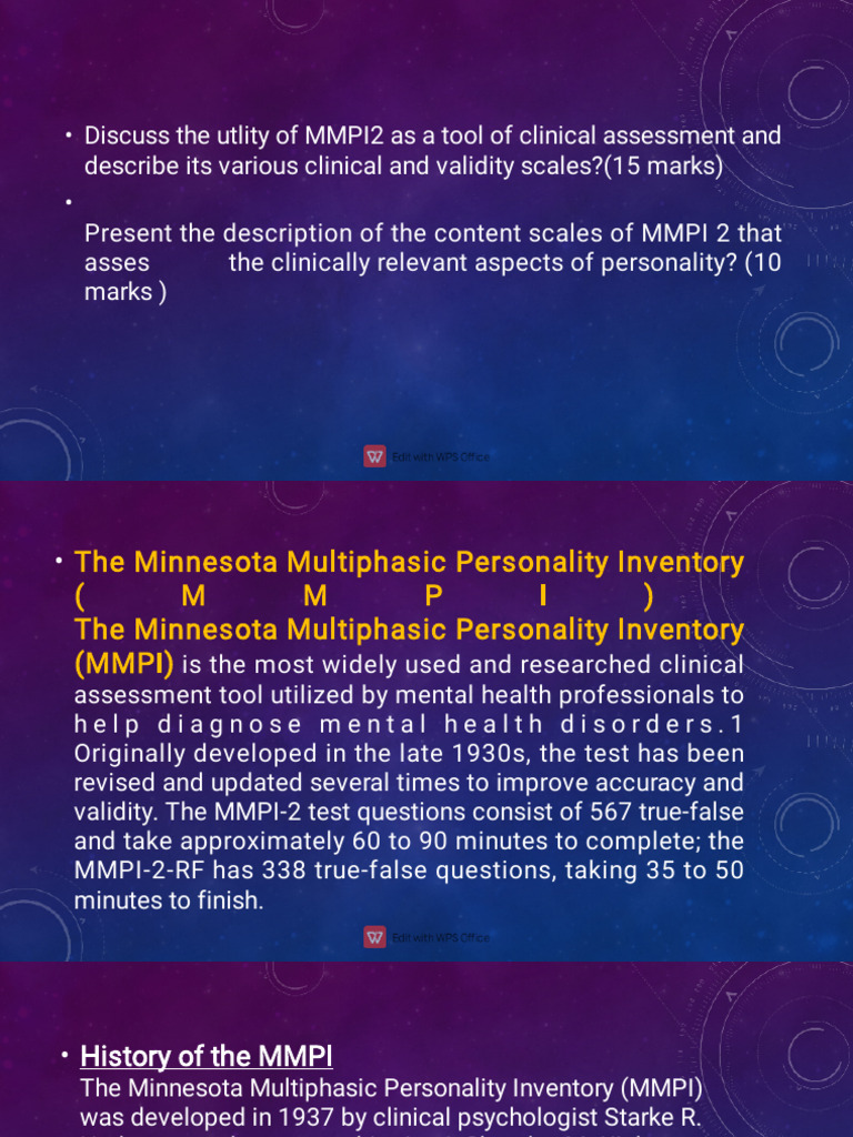 Mmpi 2 | PDF | Human Diseases And Disorders | Psychology