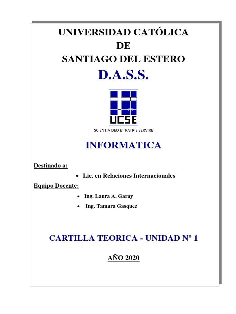 Cartilla Unidad 1 - Informatica | PDF | Monitor de computadora | Hardware de la computadora