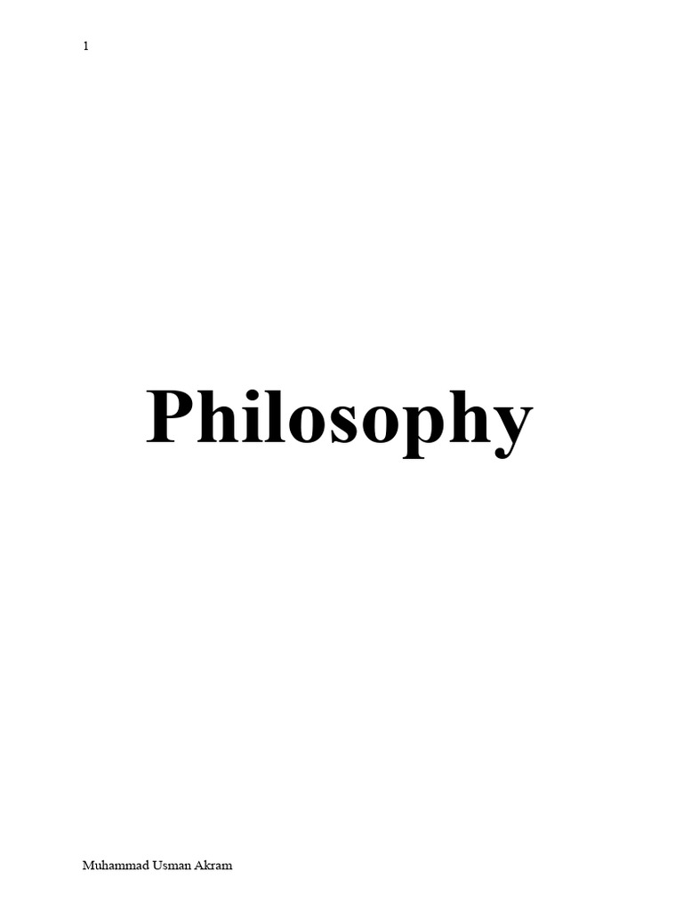 Philosophy | PDF | Metaphysics