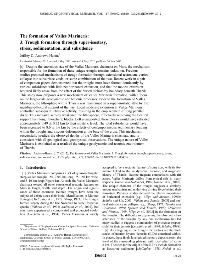 Journal of Geophysical Research Planets - 2012 - Andrews Hanna - The ...