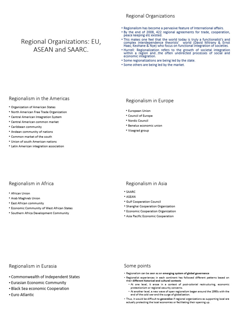 REgional Organisation | PDF | European Union | International Relations