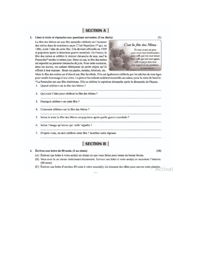 Grade 10 Sample paper 2022 | PDF