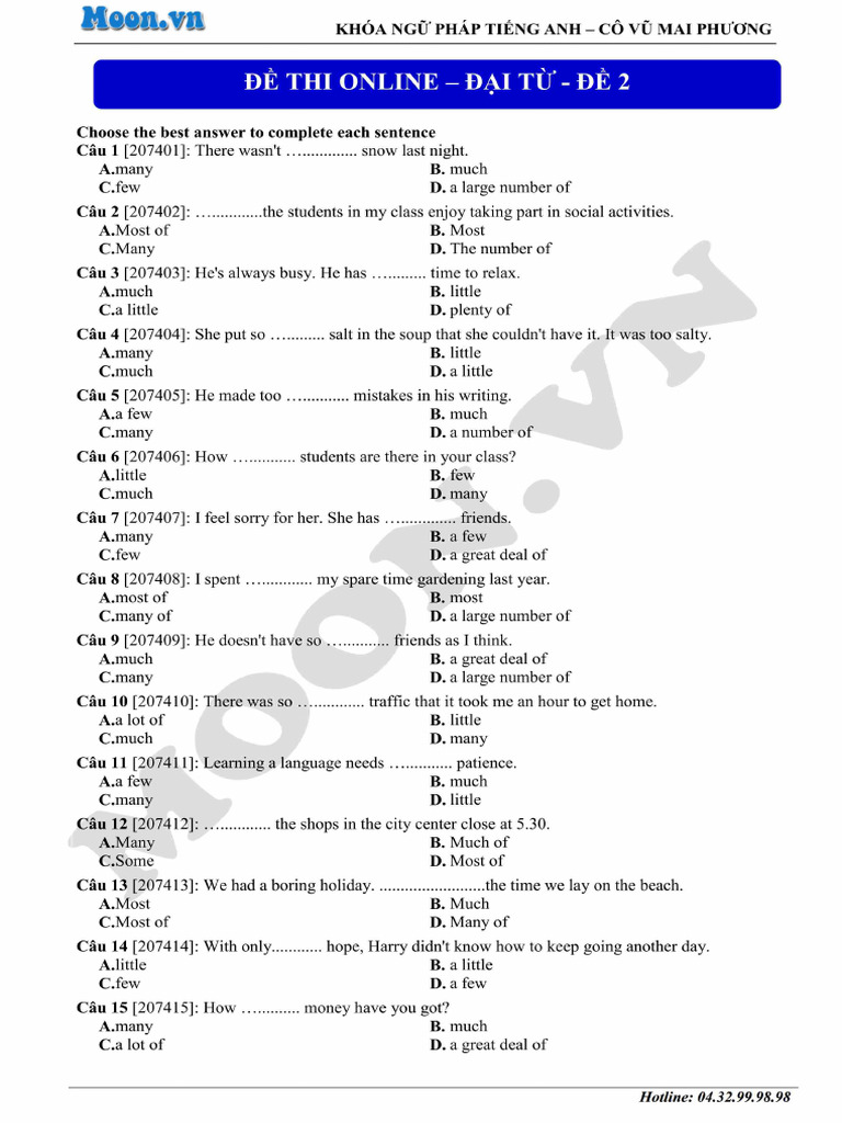 2016 PROE ThiOnline-DaiTu De2 | PDF