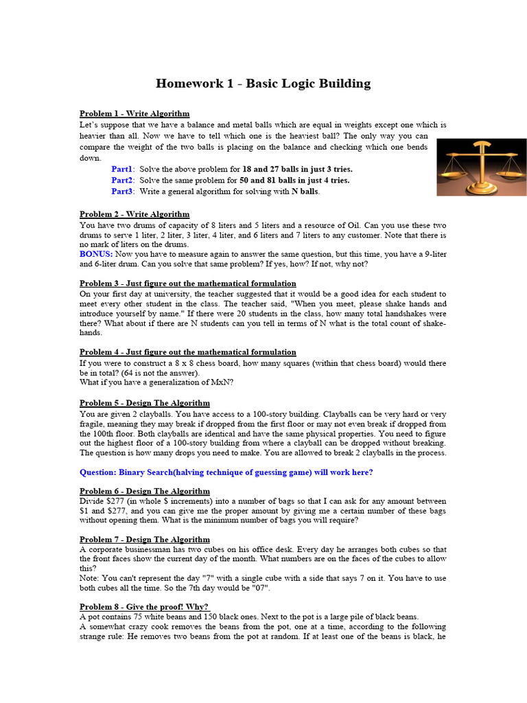 Homework 1 Download Free Pdf Algorithms Theoretical Computer Science