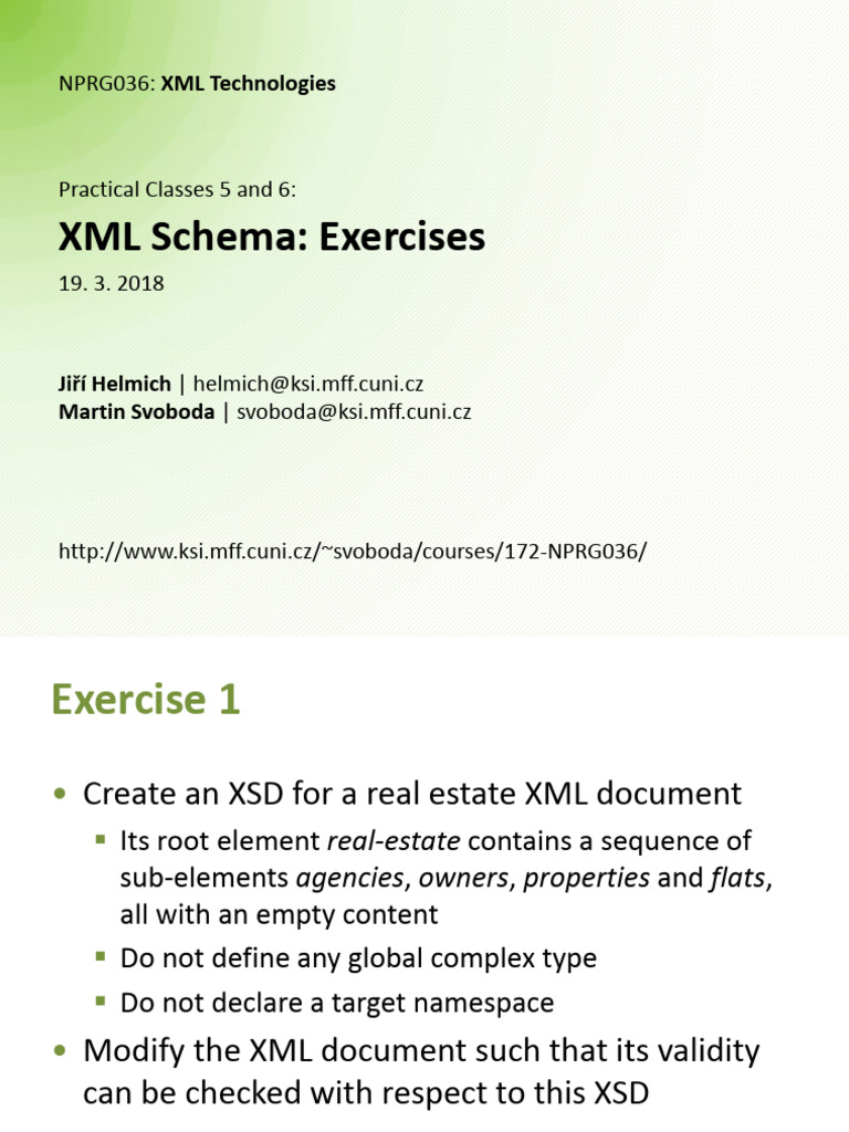 Lab 05 XSD Exercises | PDF | Xml Schema | Xml