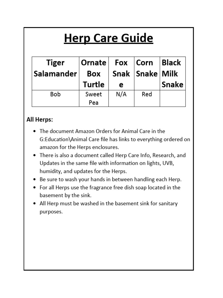 Herp Care Guide | PDF | Mouse | Humidity