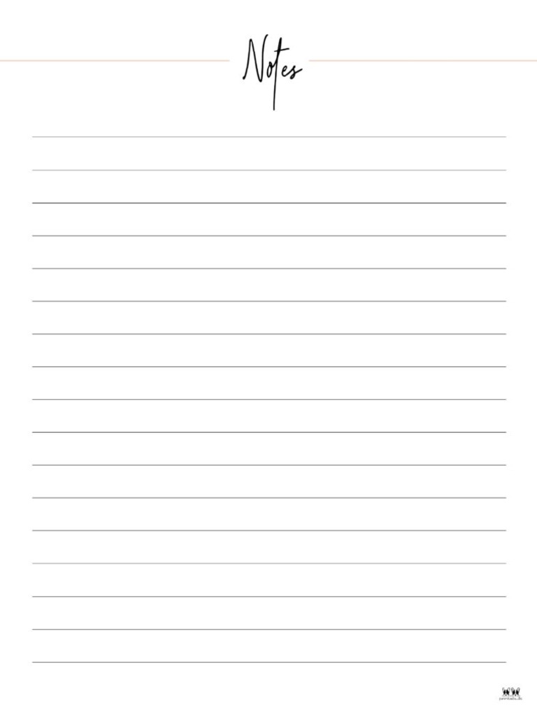 Printable Note Pages 11 791x1024 | PDF