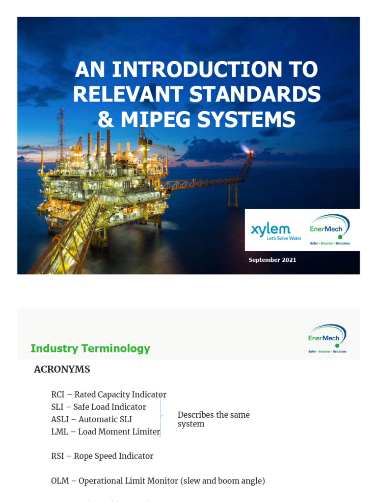 Introduction To Standards & Mipeg Systems Rev A | PDF | Crane (Machine) | Manufactured Goods