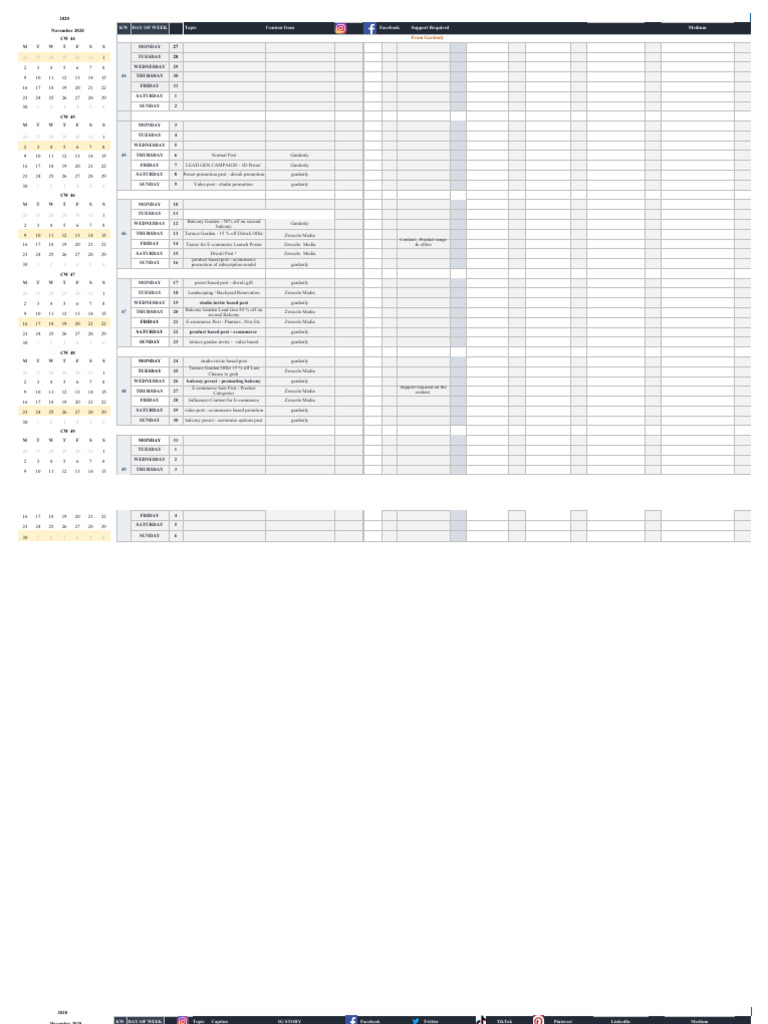 SMM Calendar - Calendar | PDF | Mass Media