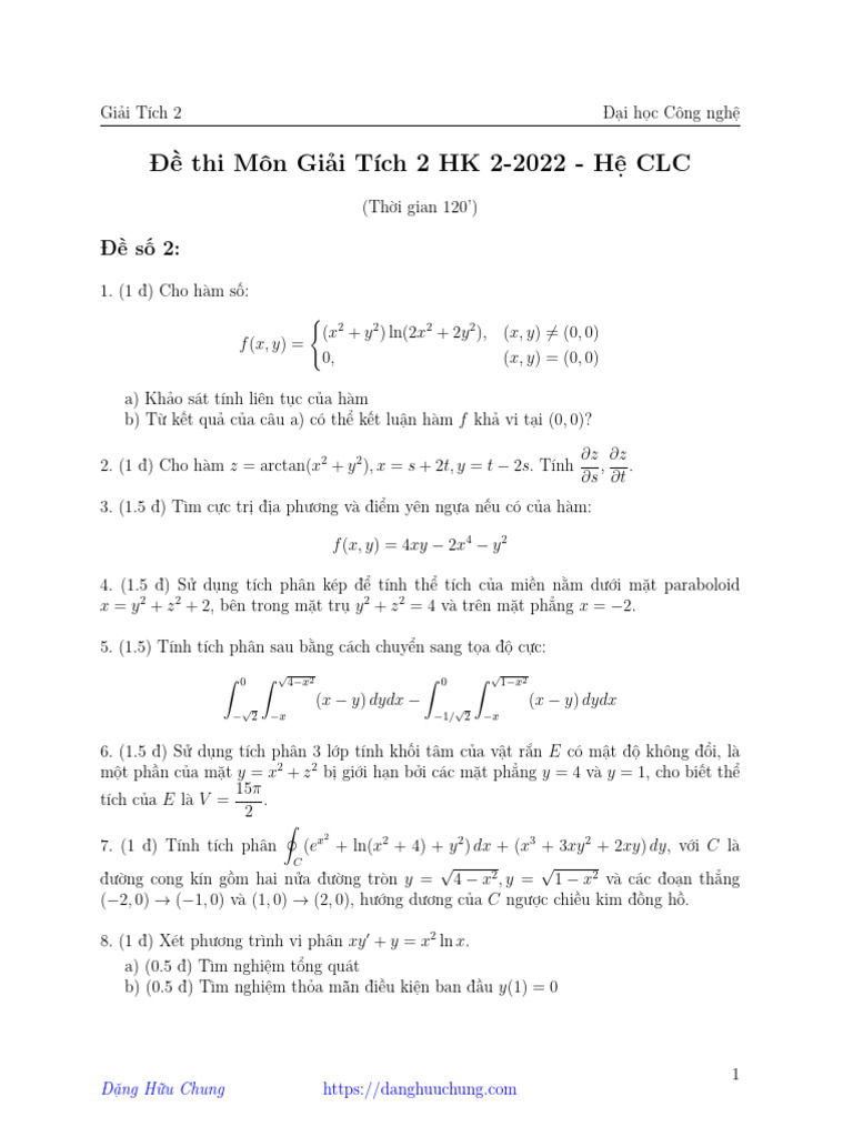 Thi - gt2 - 2022 - de So 2 | PDF