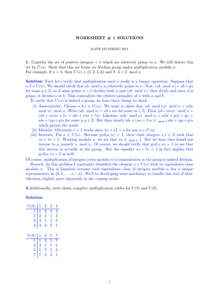 WS1 Sols | PDF | Mathematical Analysis | Elementary Mathematics