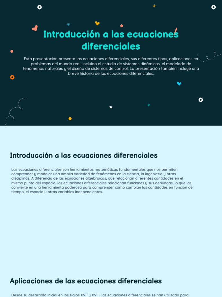 Introducción A Las Ecuaciones Diferenciales | PDF | Ecuaciones | Ecuaciones diferenciales