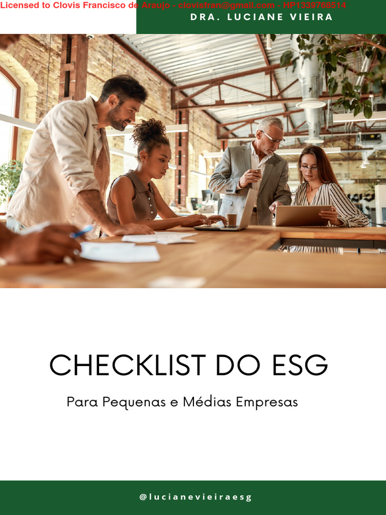 Checklist Esg LV | PDF | Sustentabilidade | Governança