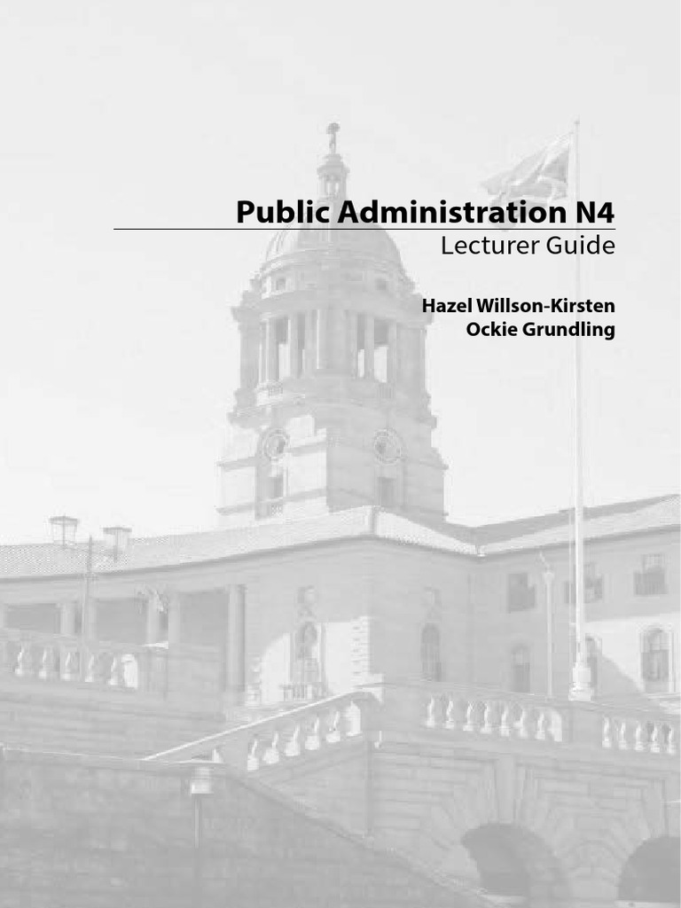 N4 Public Administration Lecturer Guide | PDF | Rule Of Law | Family