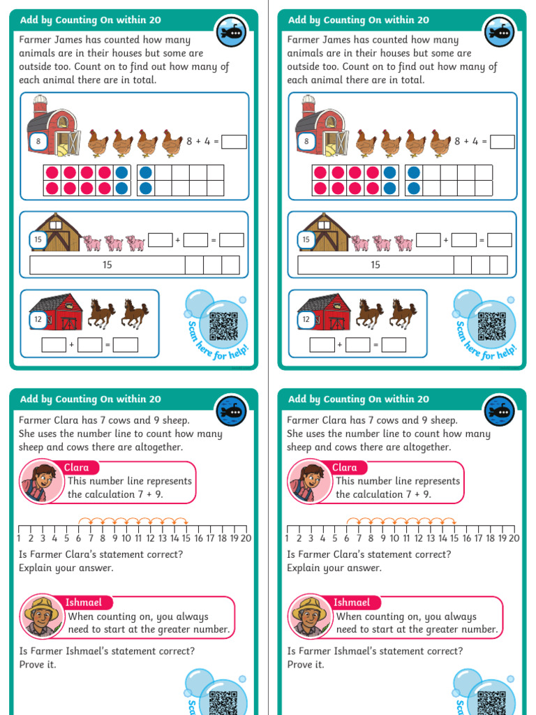 Counting On: Addition Within 20 | PDF
