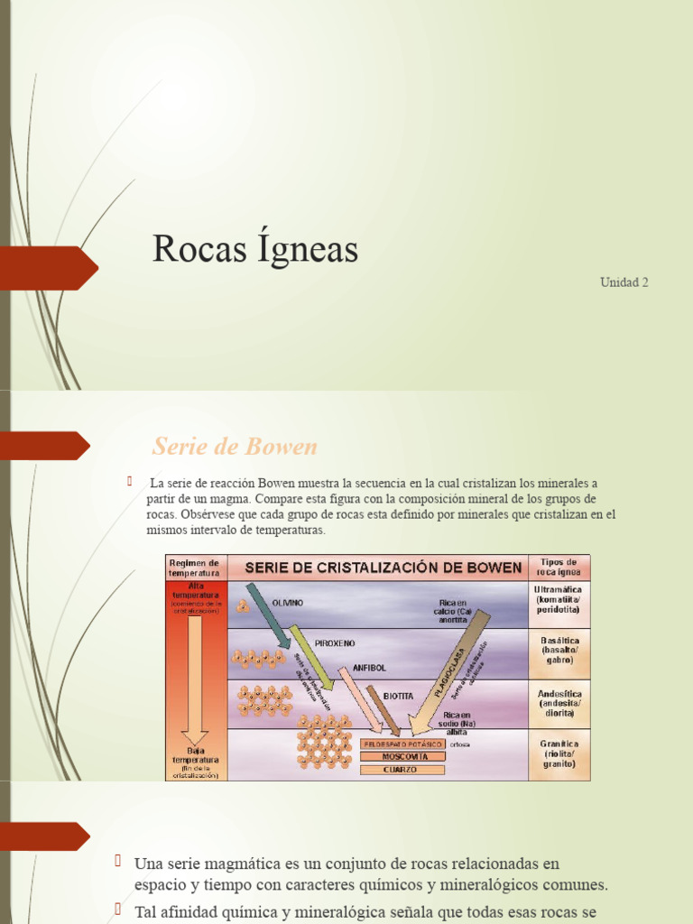 Rocas Igneas Unidad 2 | PDF | Magma | Roca (geología)