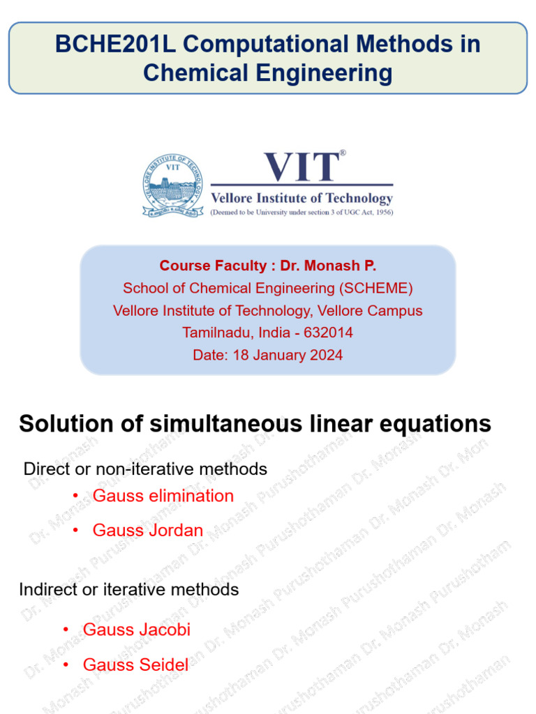 5-Module - 2 Lecture PPT - Linear and Nonlinear System of Equations-18 ...