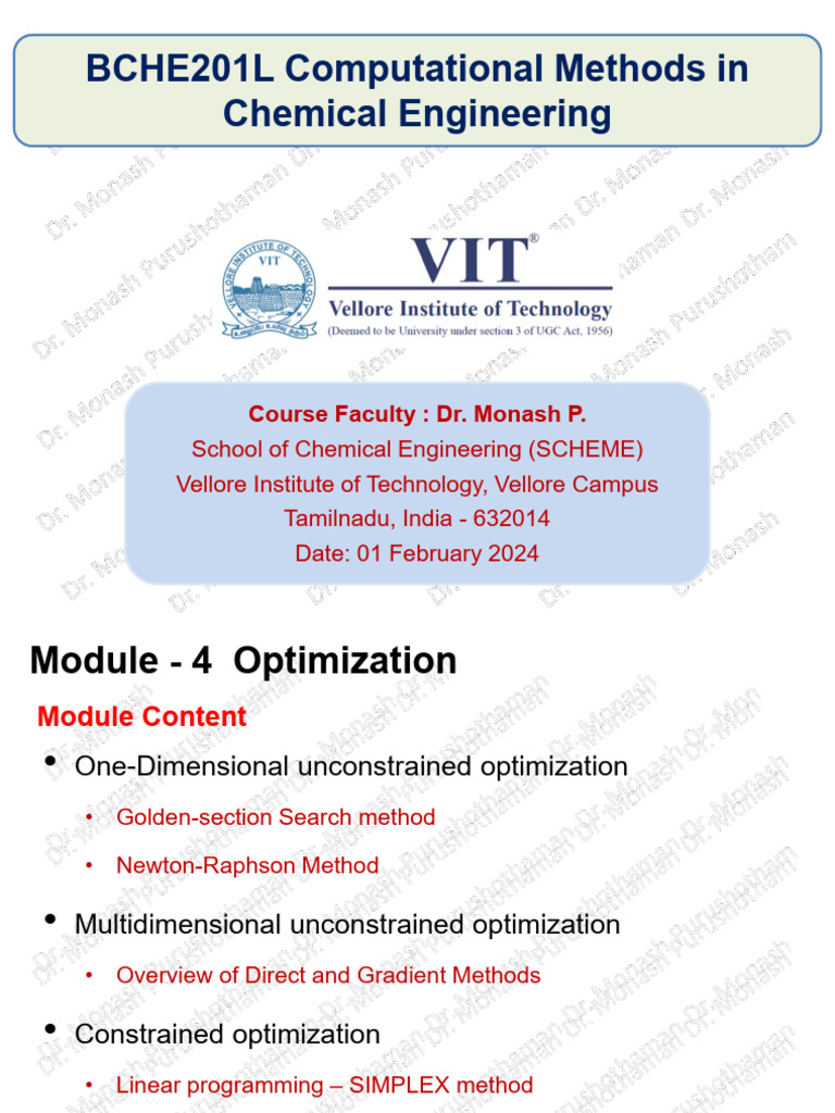 7 Module 4 Lecture Ppt Optimization 24 02 2024 Pdf Mathematical