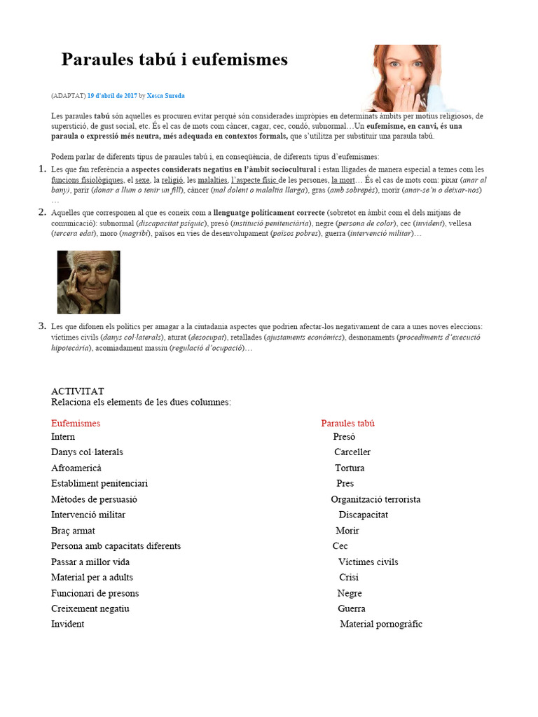 Tabú I Eufemismes | PDF