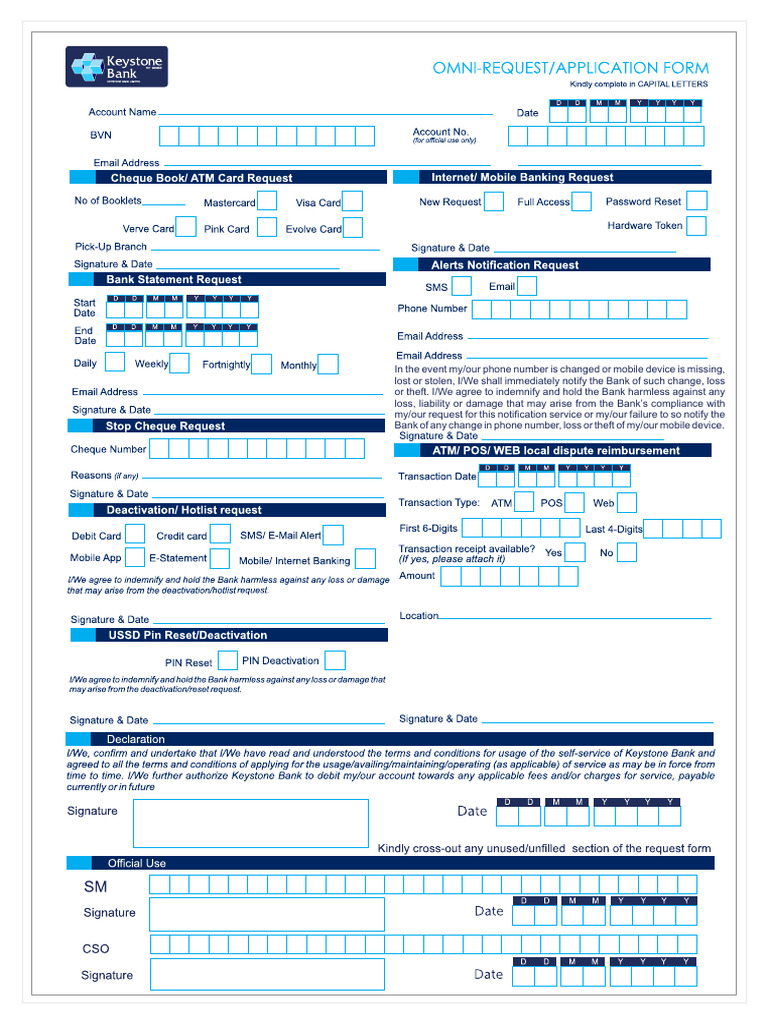 Omni-Request Form_updated | PDF | Automated Teller Machine | Personal ...