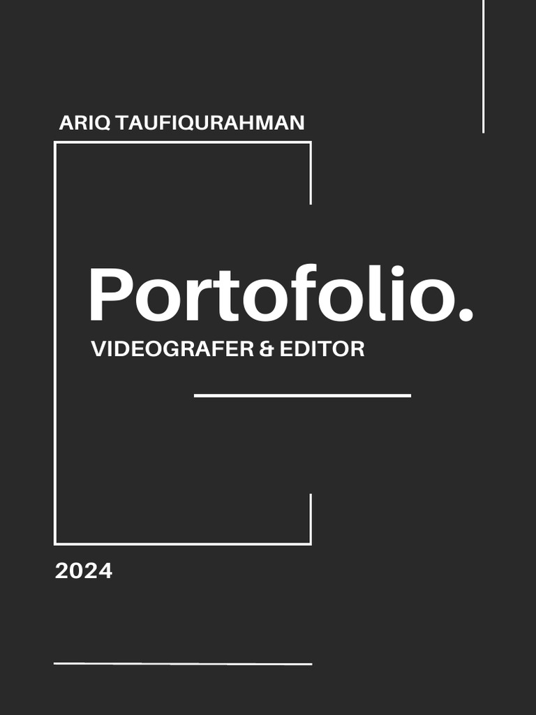 Portofolio Videografer Ariq Taufiqurahman | PDF | Seni