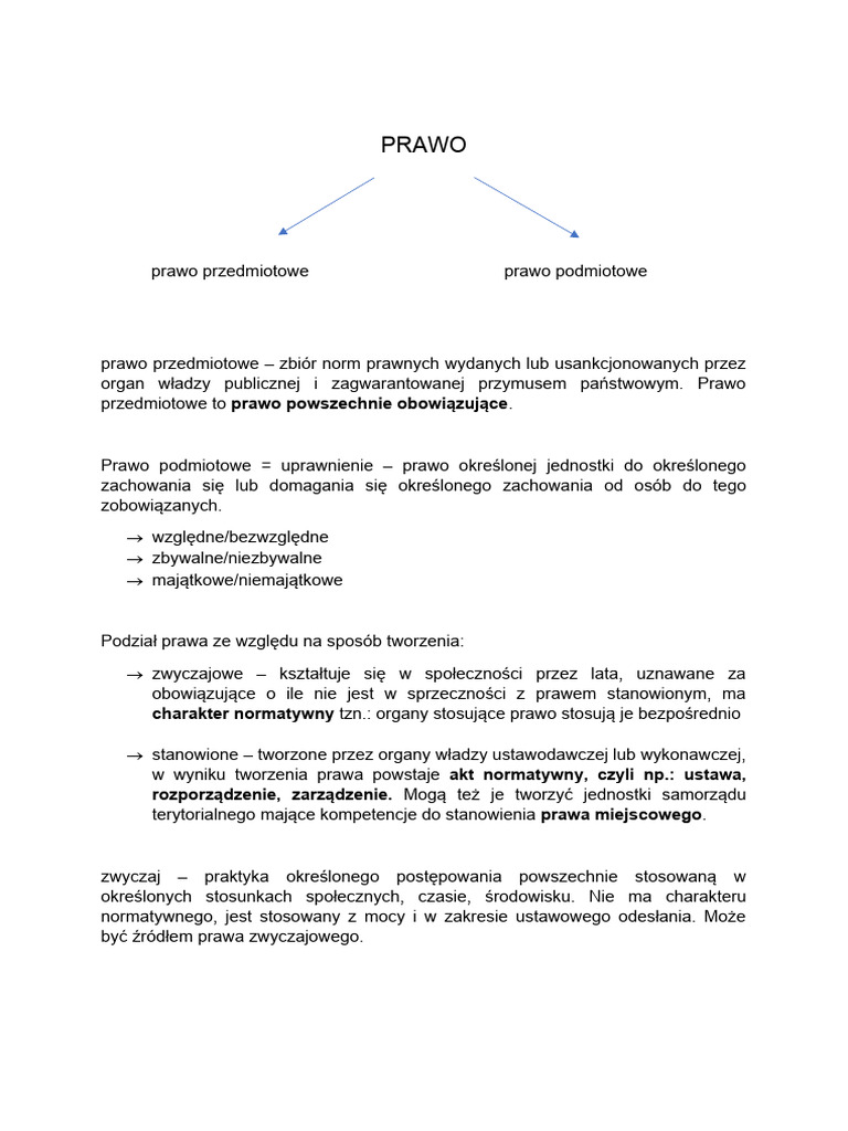 Prawo Notatki | PDF