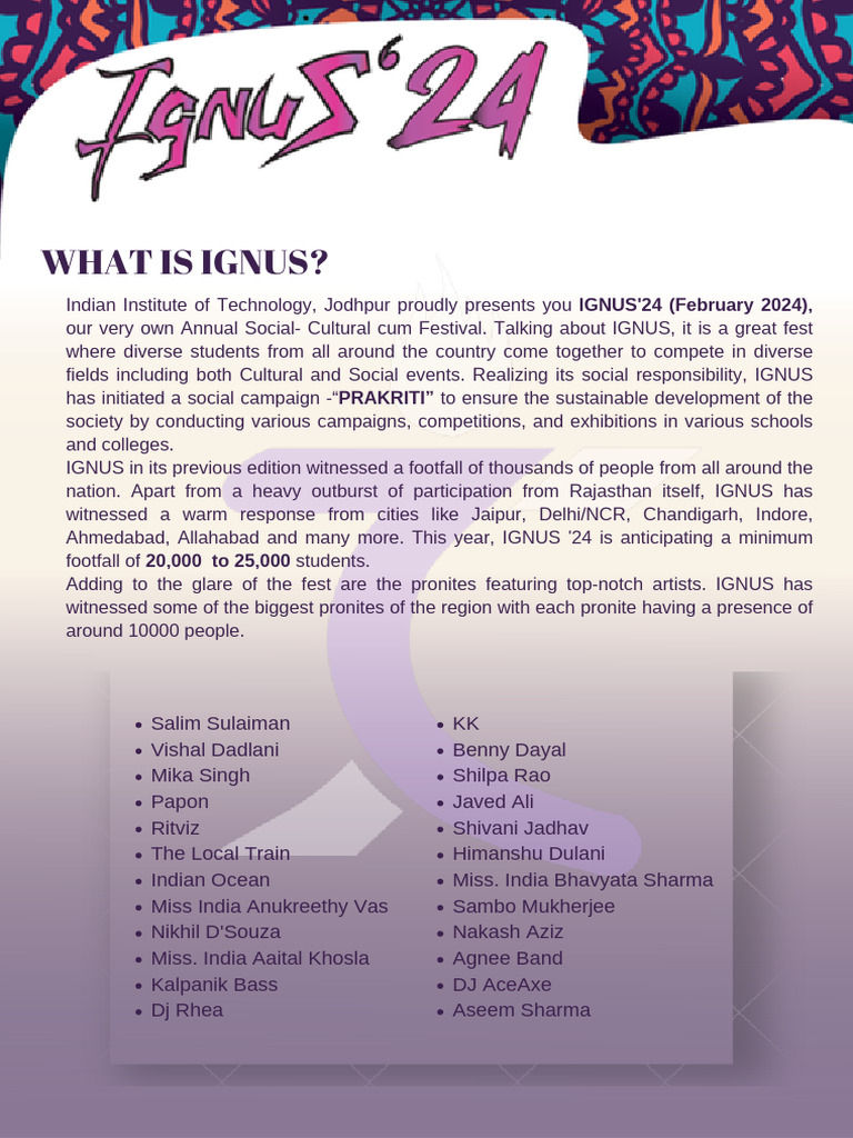 Ignus'24 General Proposal | PDF | Mass Media