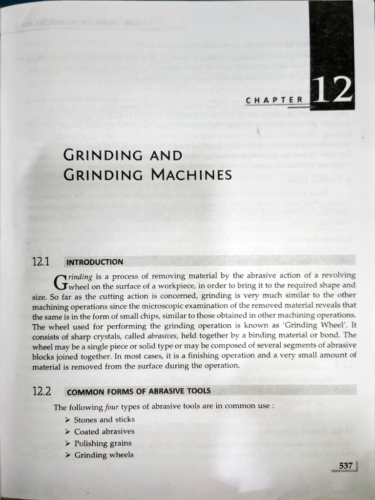 Grinding & Grinding Machine | PDF
