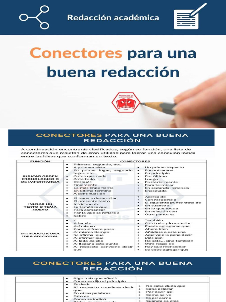 Conectores para Una Buena Redacción | PDF