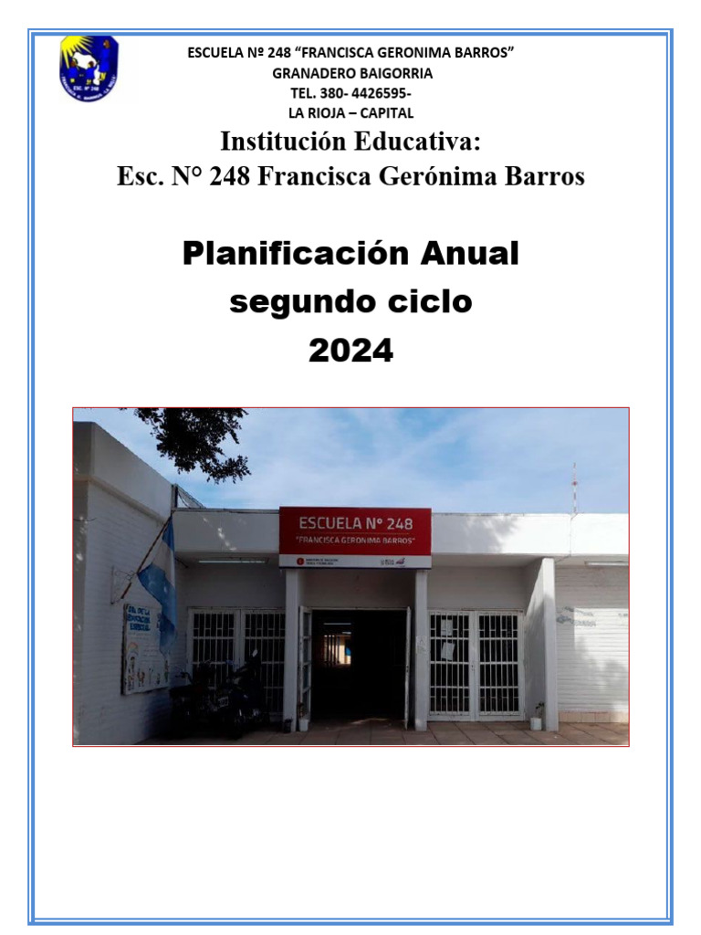 +Modificada 248 Planificación Anual 2º Ciclo Esc. 248 Geronima Barros | PDF | Pensamiento ...
