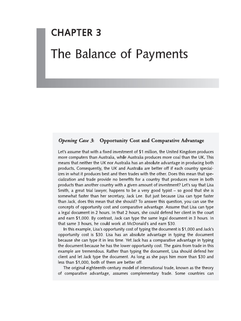 Chapter 1 - Balance of Payments | PDF