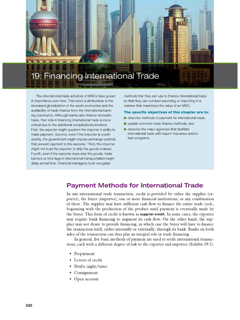 Chapter 2_International trade financing methods | PDF
