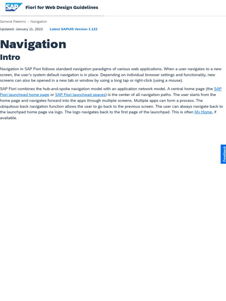 Navigation Sap Fiori For Web Design Guidelinesp Pdf Computing 2165
