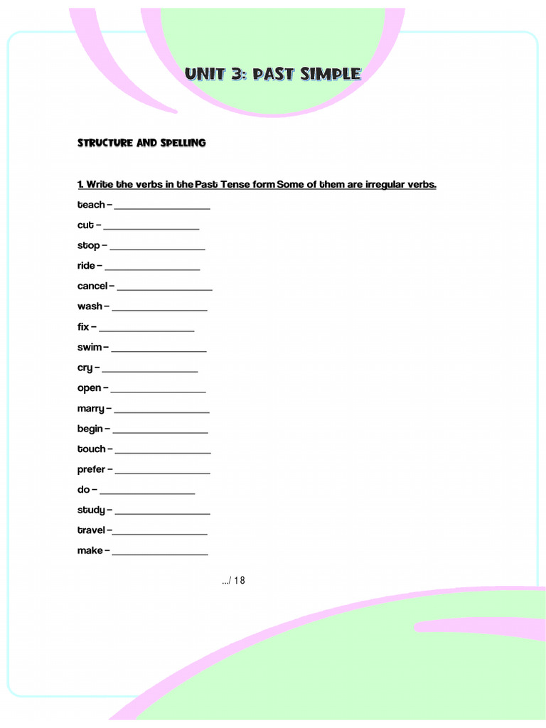 past-simple-structure-spelling | PDF