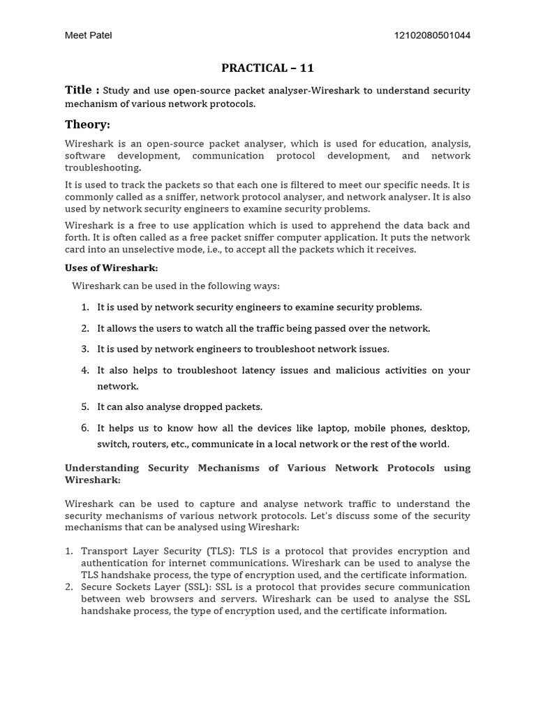 Practical 12 | PDF | Computer Network | Transport Layer Security