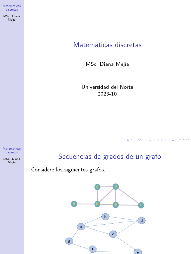 Mat Discretas U2 Graficos | PDF | Teoría de grafos | Vértice (teoría de grafos)