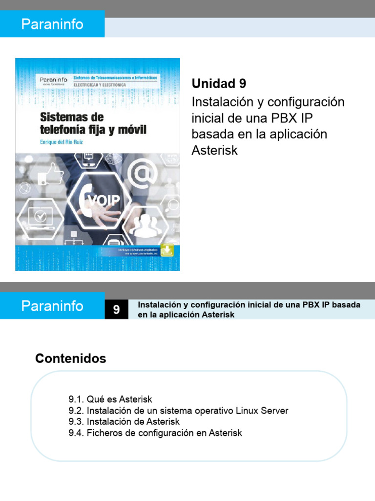 Unidad 9_Instalación y Configuración Inicial de Una PBX IP Basada en La Aplicación Asterisk ...