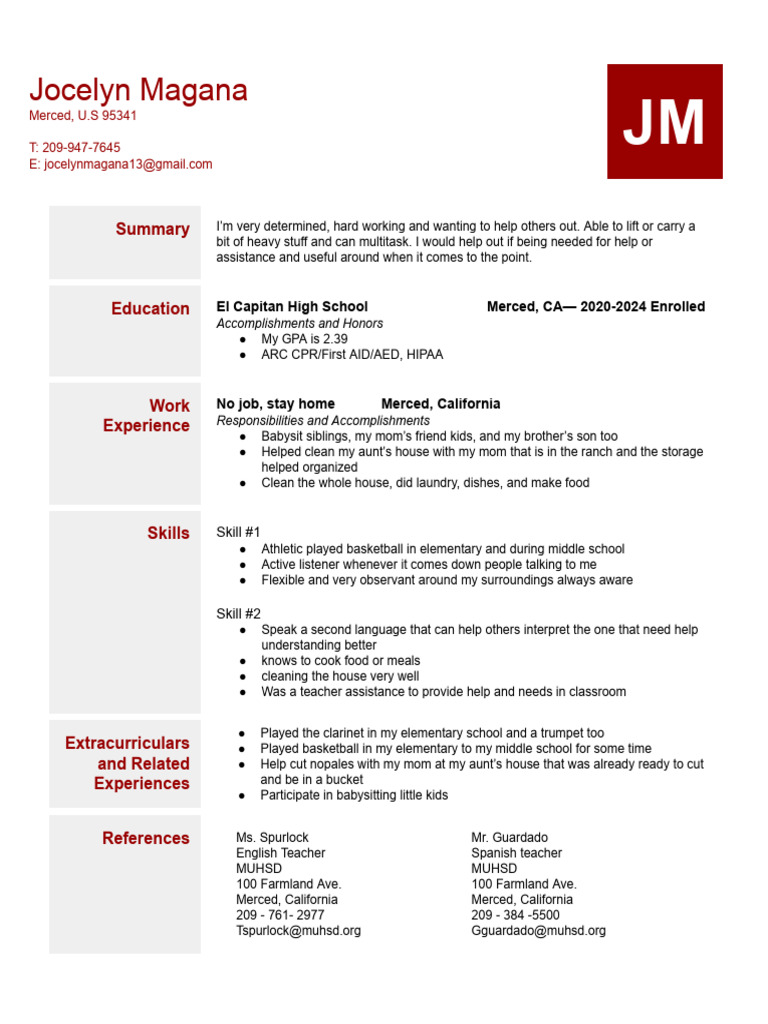 copy of resume template 1 | PDF | Human Communication