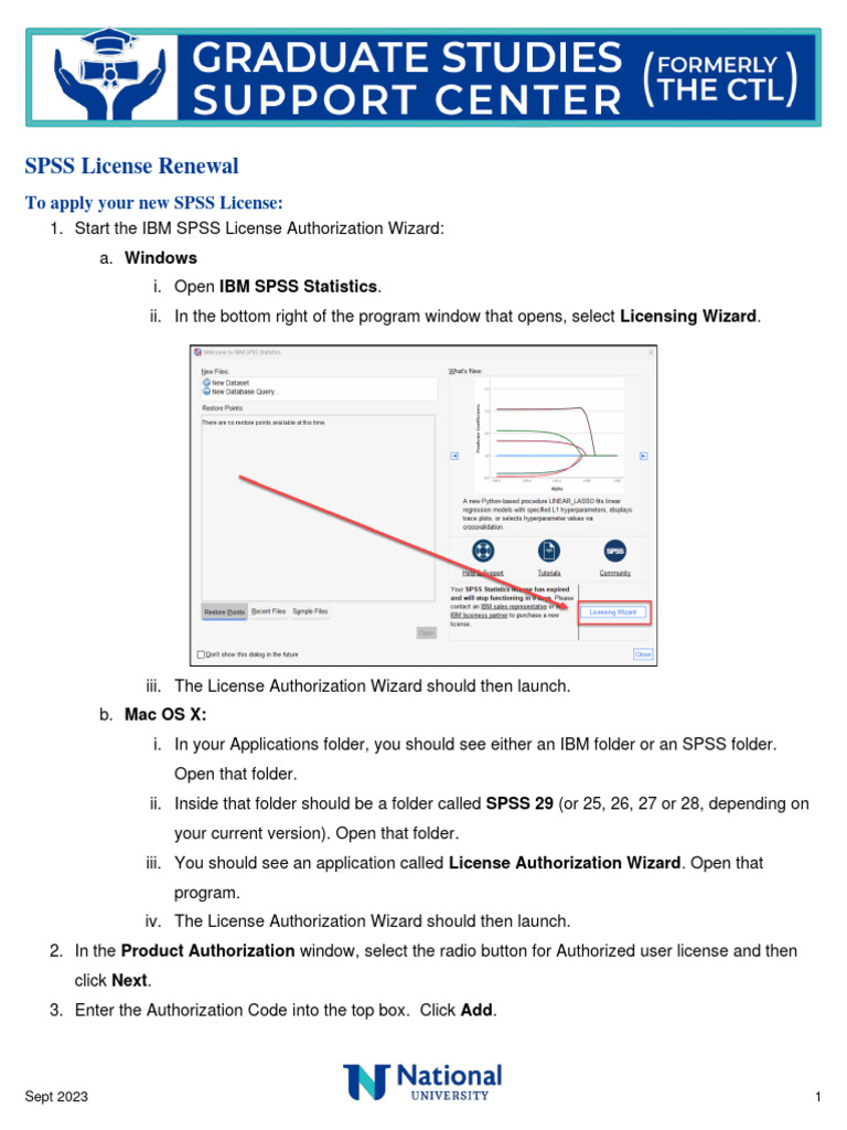 SPSS License Renewal 102323 | PDF