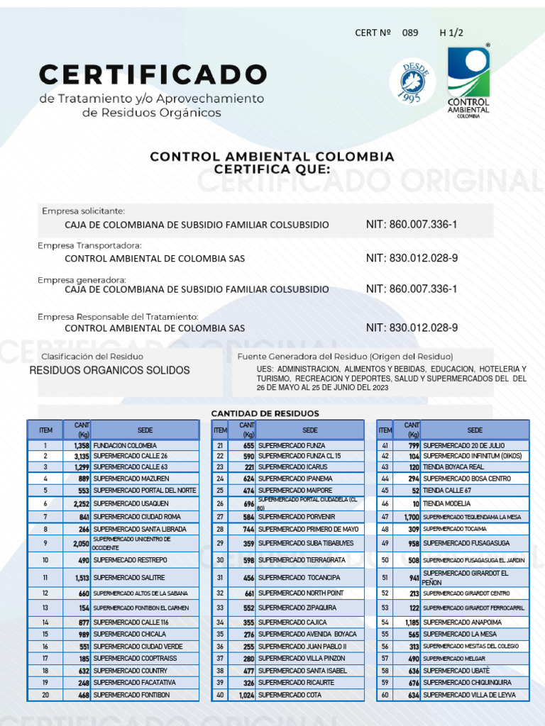Junio Acta Colsubsidio 089 | PDF