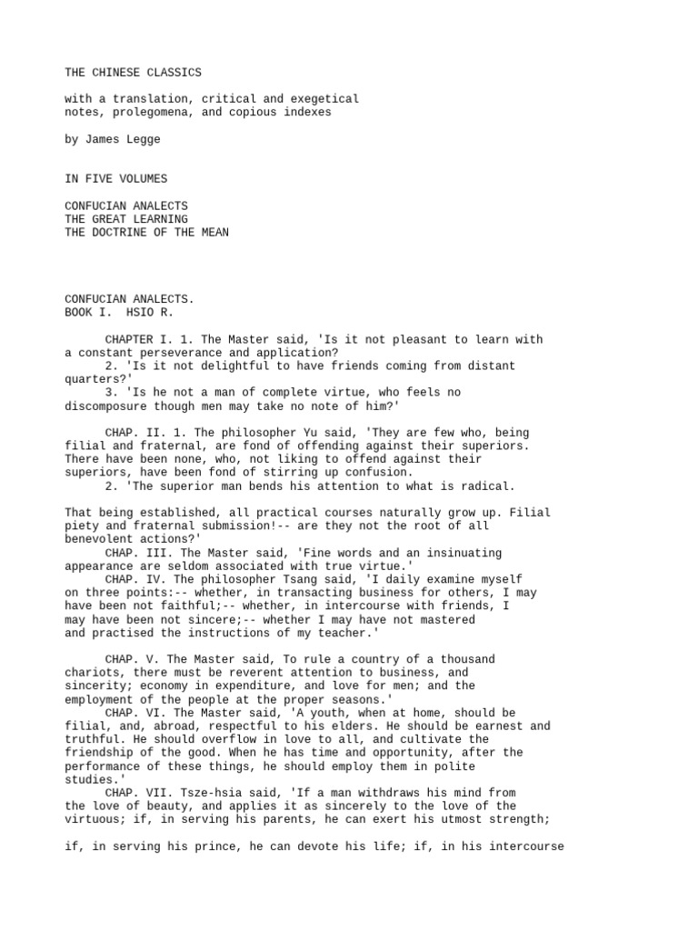 Confucius - Analects | Download Free PDF | Virtue | Confucianism