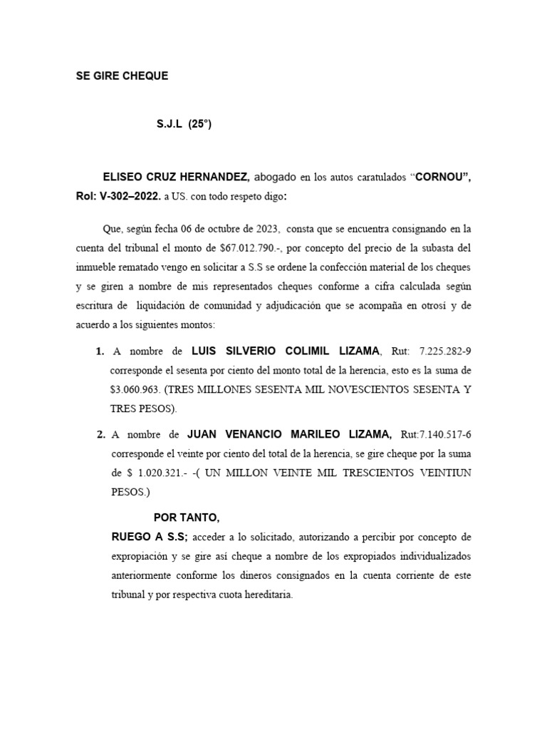 Modelo Giro de Cheque | PDF