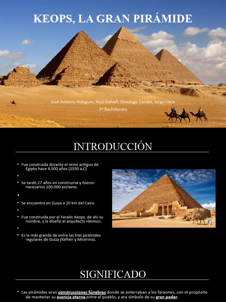 Keops, La Gran Pirámide | PDF | Pirámides egipcias | Pirámide
