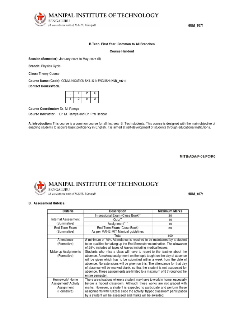 English Course Handout | PDF | Engineering | Knowledge English Course Handout | PDF | Engineering | Knowledge