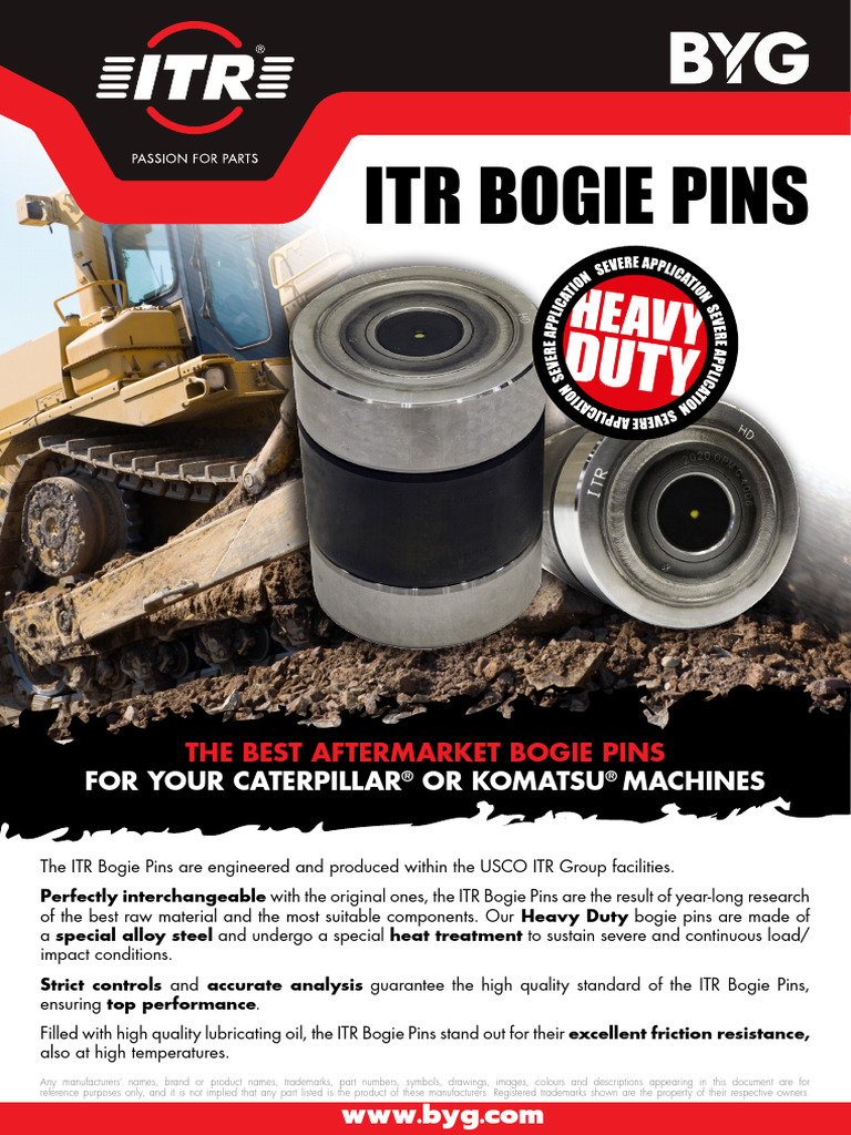 Itr Repair Parts - Bogie Pins | PDF | Secondary Sector Of The Economy ...