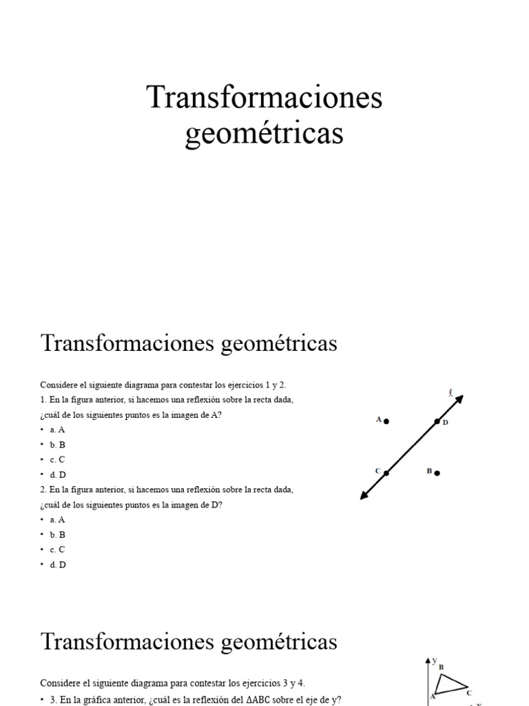 Transformaciones geométricas | PDF