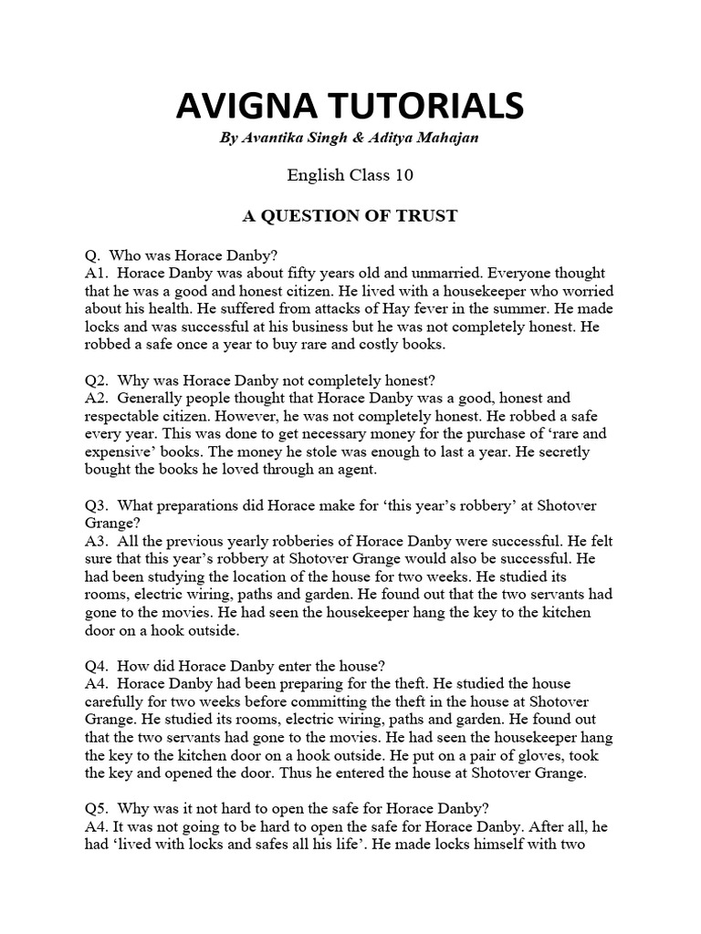 A Question of Trust | PDF